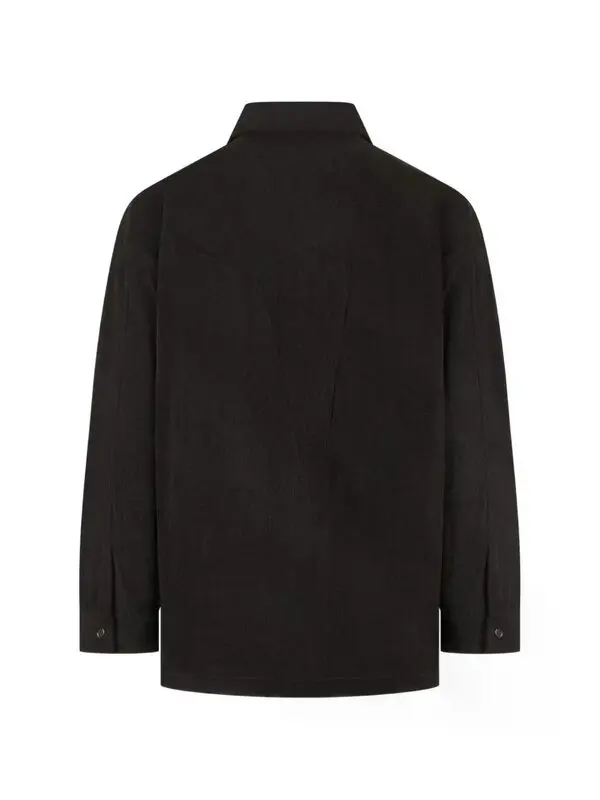 Gcds Logo-embroidered Corduroy Overshirt