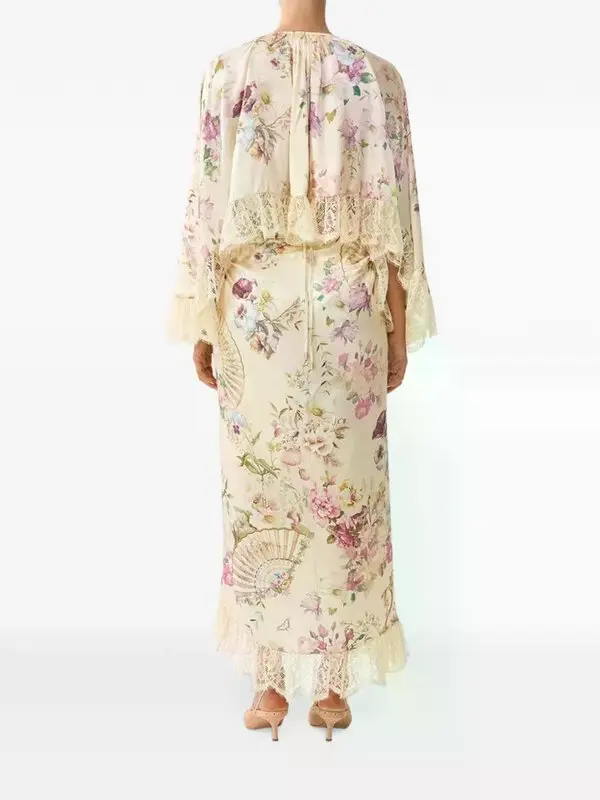 Camilla Adorned In Aranjuez Floral-print Crop Top