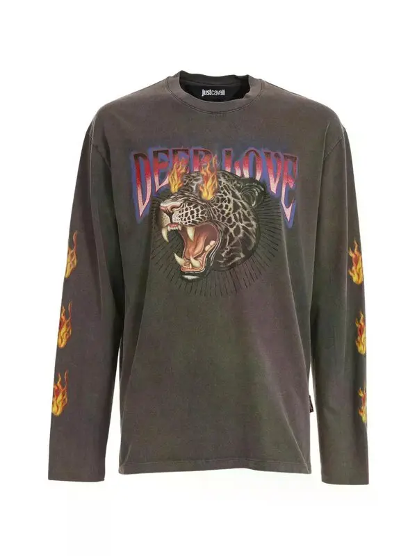 Just Cavalli Graphic-print Long-sleeve T-shirt