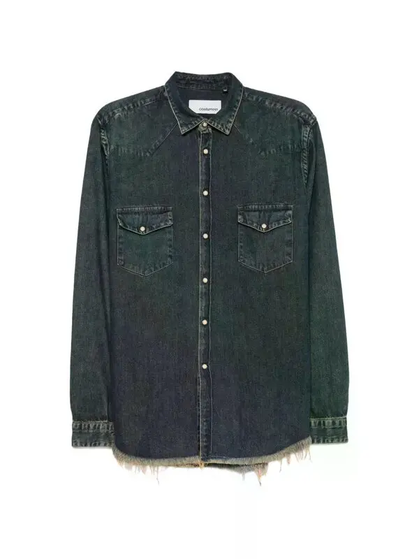 INLINUM Raw-cut Shirt - Blue
