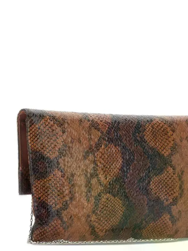 TWENTY FOURHAITCH Nireya Python-print Clutch Bag