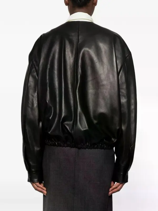Calvin Klein Leather Bomber Jacket
