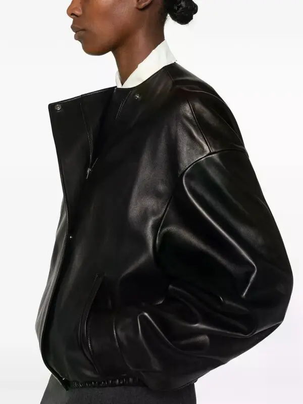 Calvin Klein Leather Bomber Jacket