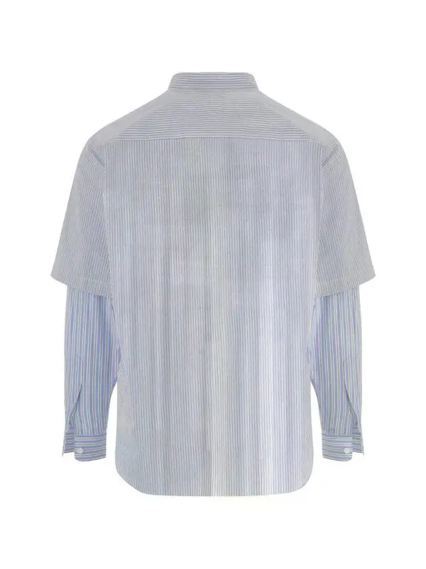 Comme Des Garçons Striped Double-sleeve Shirt