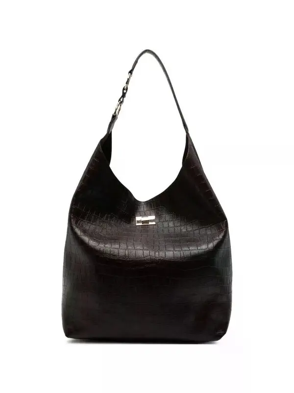 ERMANNO FIRENZE Benjamin Croc-effect Shoulder Bag