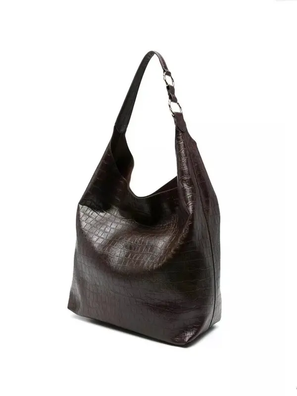 ERMANNO FIRENZE Benjamin Croc-effect Shoulder Bag