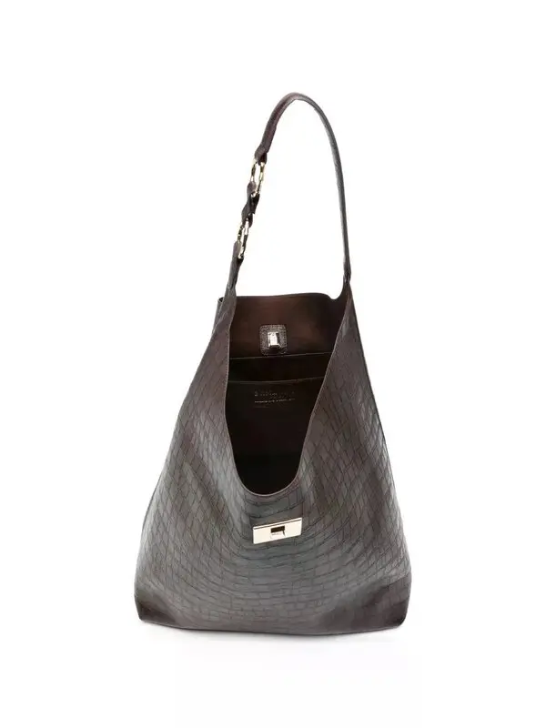 ERMANNO FIRENZE Benjamin Croc-effect Shoulder Bag
