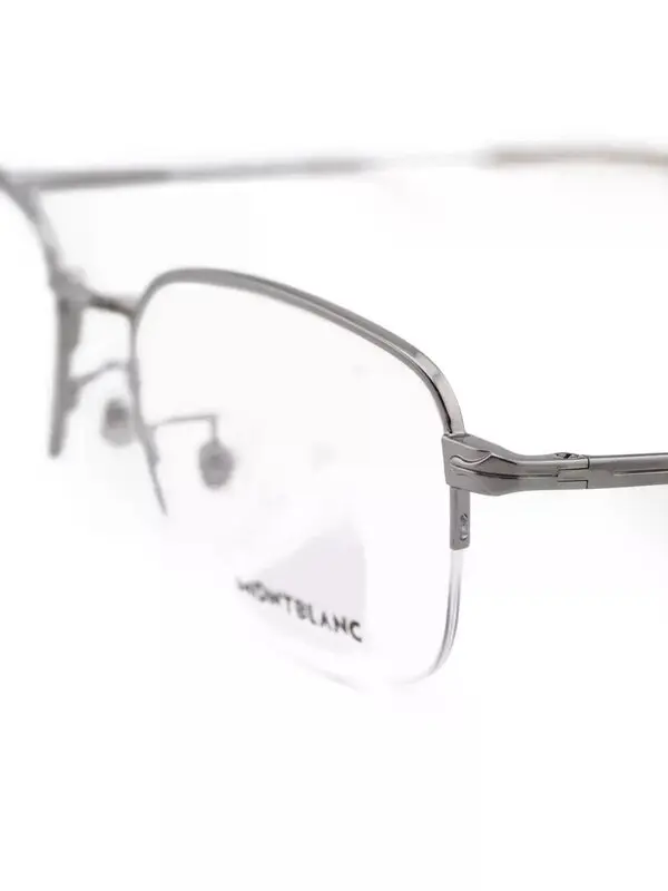 Montblanc Rectangle-frame Semi-rim Glasses