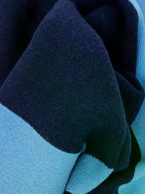 Versace Wool & Cashmere Knit Scarf - Blue
