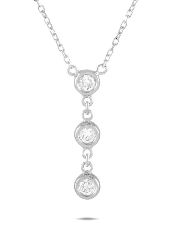 LB EXCLUSIVE Pre-owned 14k White Gold Diamond Necklace