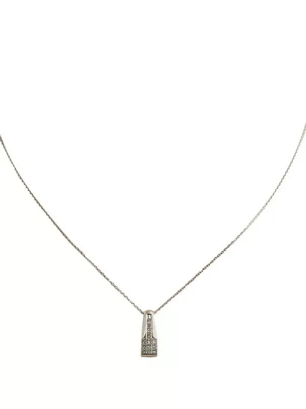 LB EXCLUSIVE Pre-owned 14k White Gold Pendant Diamond Necklace
