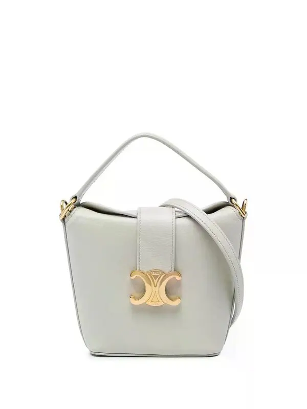 Celine 2023 Mini Calfskin Triomphe Bucket Bag Satchel