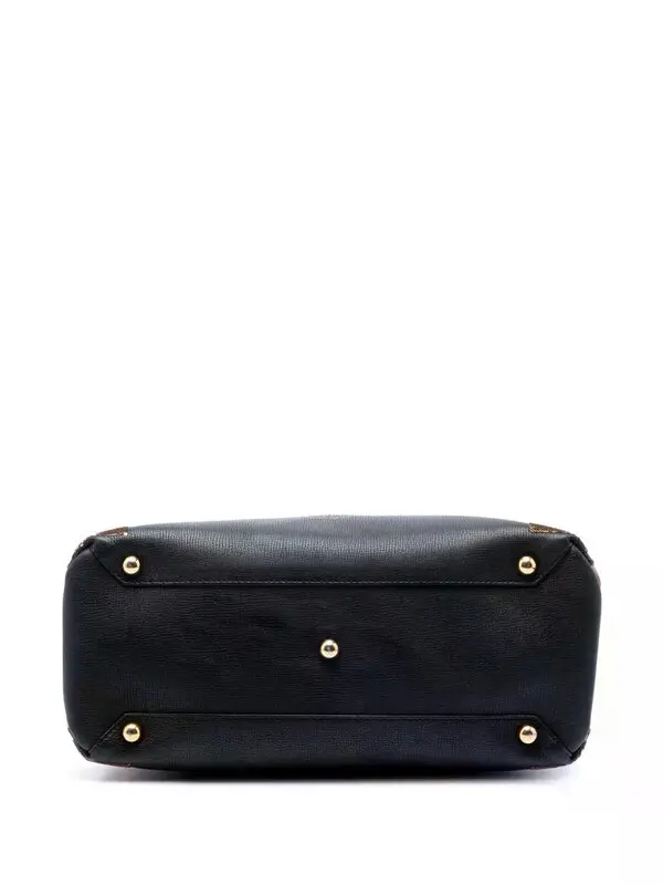 Burberry 2000-2017 Medium Leather And House Check Sequin Banner Satchel