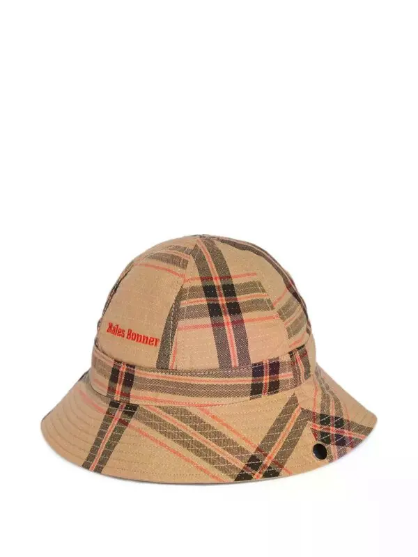 WALES BONNER X Adidas Check-pattern Bucket Hat