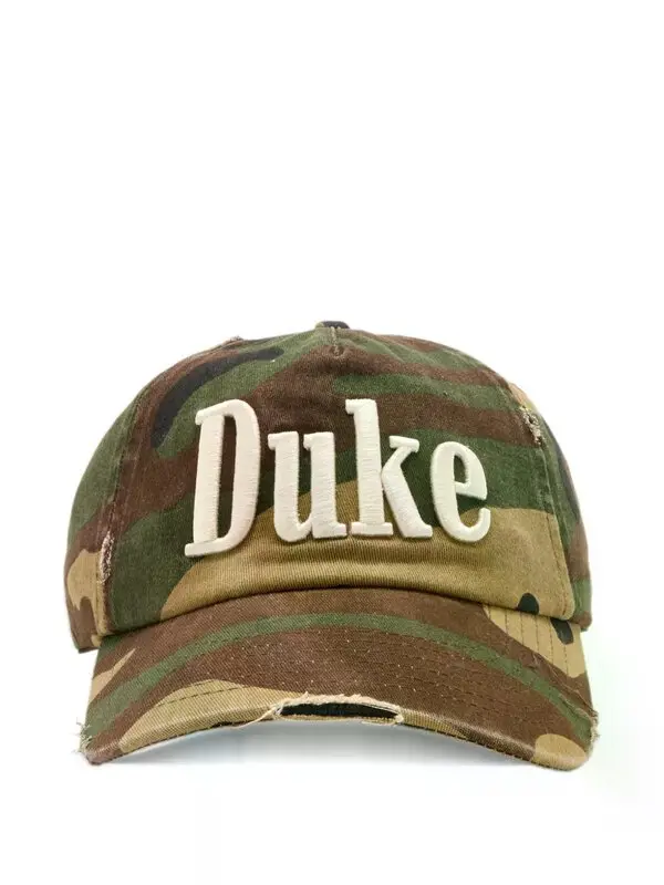 DUKE + DEXTER Distressed Camouflage-print Cap