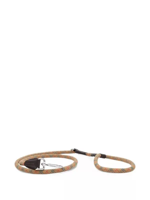 Burberry Check Dog Lead - Neutrals