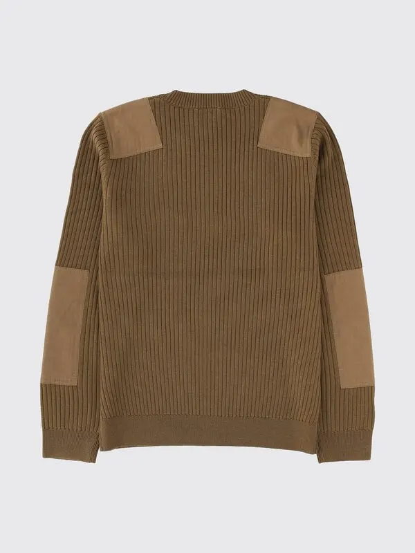 A.p.c. Virgin Wool Crewneck Jumper With Patches And Ribbed Trims