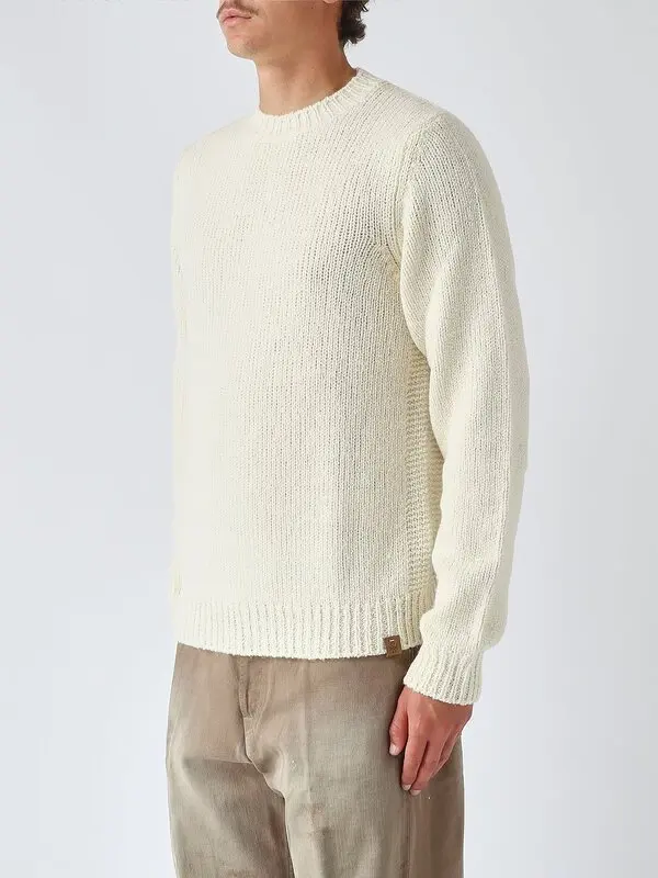 JACOB COHЁN Long-sleeved 100% Virgin Wool Crewneck Jumper