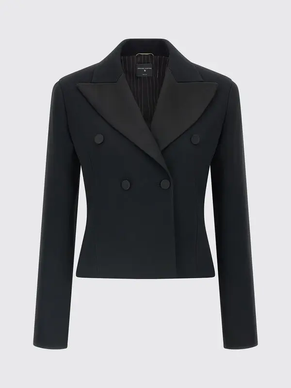 Ermanno Scervino Double-breasted Satin Blazer With Peak Lapels