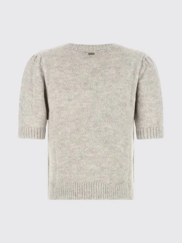 TWINSET Argyle Crewneck Jumper In Wool And Alpaca Blend With Short Sleeves