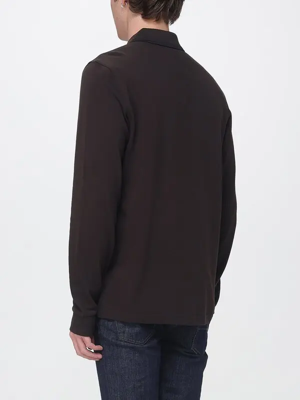 Fred Perry Long-sleeve Cotton Polo With Embroidered Chest Logo