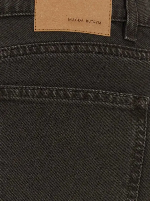 Magda Butrym Cropped Straight-leg Jeans In Mid-rise Cotton Denim
