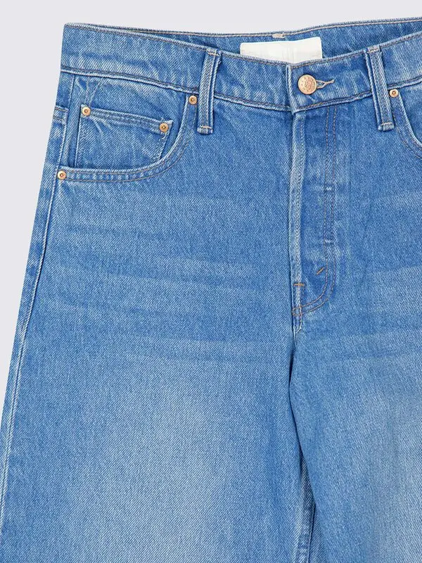 MOTHER Mid-rise Wide-leg Cropped Denim Jeans