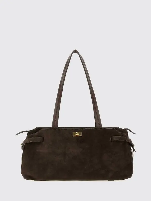 ANYA HINDMARCH Wilson Suede Shoulder Bag With Double Handle