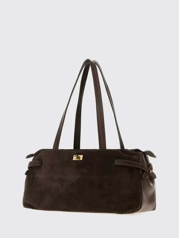 ANYA HINDMARCH Wilson Suede Shoulder Bag With Double Handle