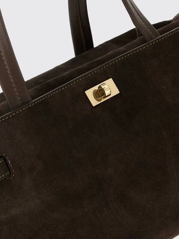ANYA HINDMARCH Wilson Suede Shoulder Bag With Double Handle