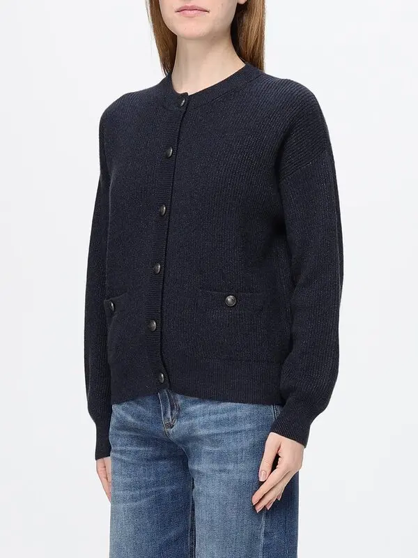 Brunello Cucinelli Crewneck Cashmere Cardigan With Patch Pockets