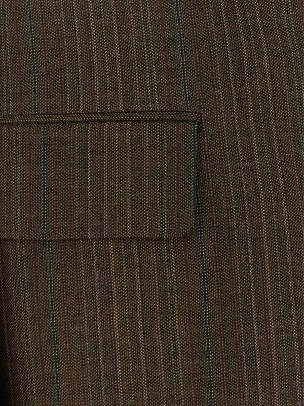 Dries Van Noten Striped Relaxed Fit Pure Wool Blazer