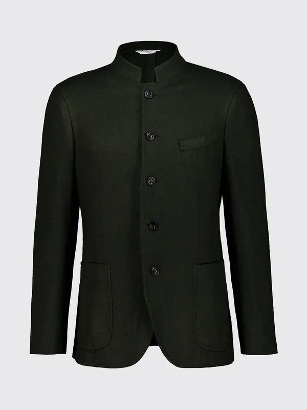 Boglioli Single-breasted Wool Blazer With Classic Collar And Patch Pockets
