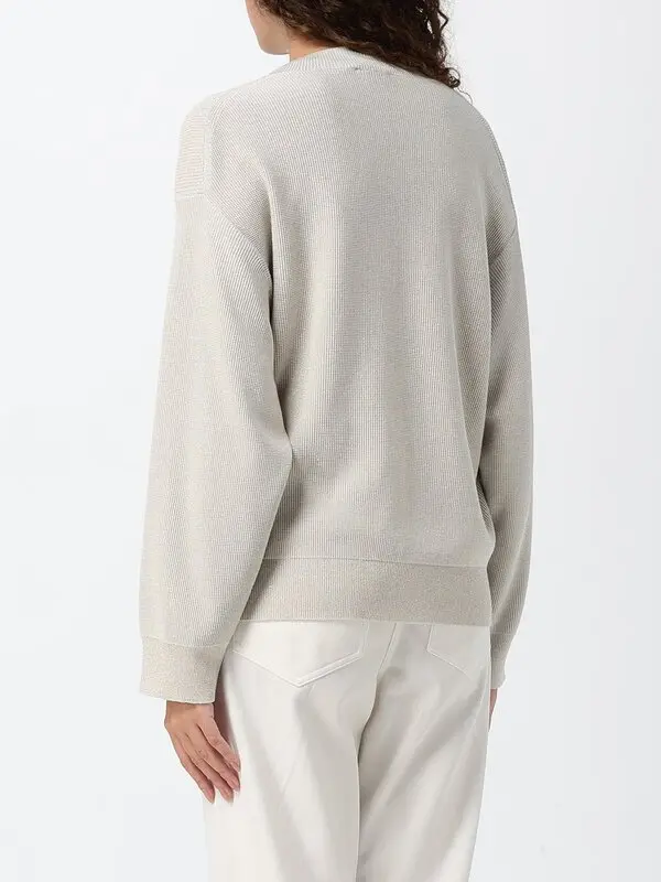 Brunello Cucinelli V-neck Jumper In Pure Cashmere With Ribbed Trims