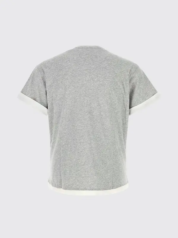 Gimaguas Crew Neck Cotton T-shirt With Dropped Shoulders - Grey