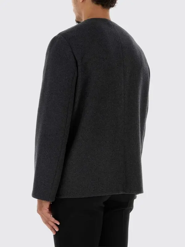 Valentino Garavani Single-breasted Short Wool Coat - Grey
