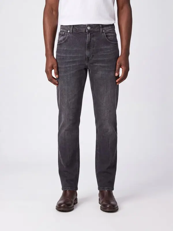 DONDUP Straight Fit Mid-rise Five-pocket Cotton Denim Jeans