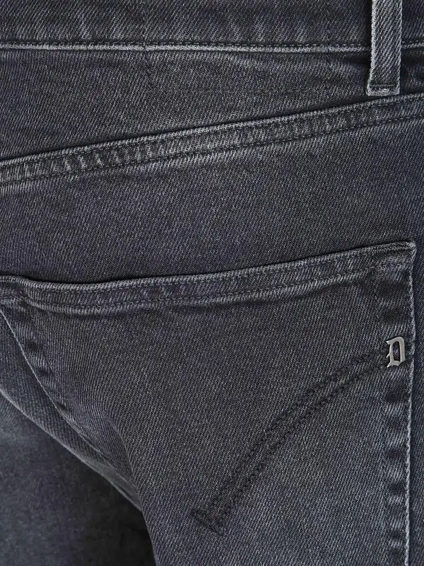 DONDUP Straight Fit Mid-rise Five-pocket Cotton Denim Jeans