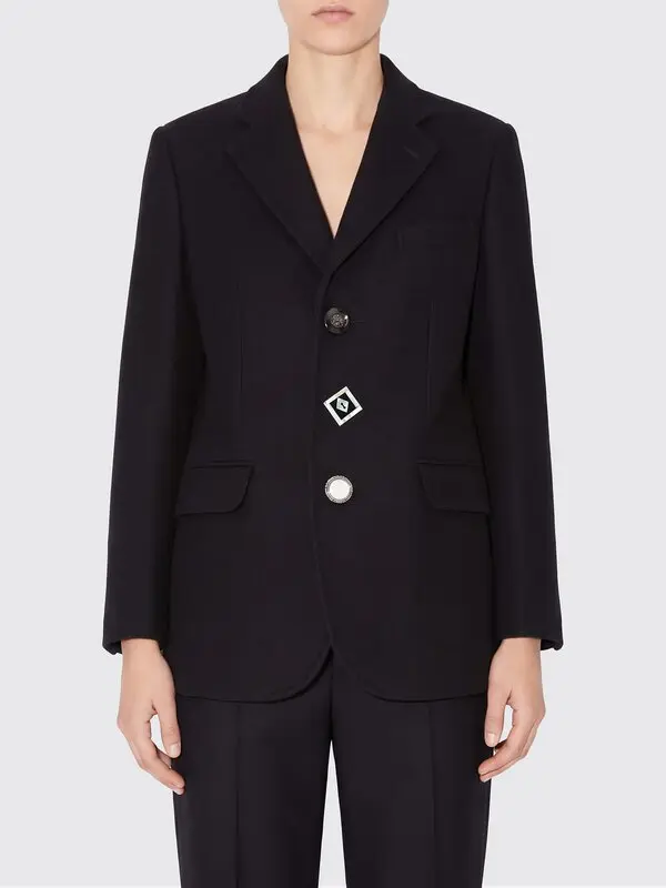 Junya Watanabe Single-breasted Wool And Cashmere Blazer With Jewelled Buttons
