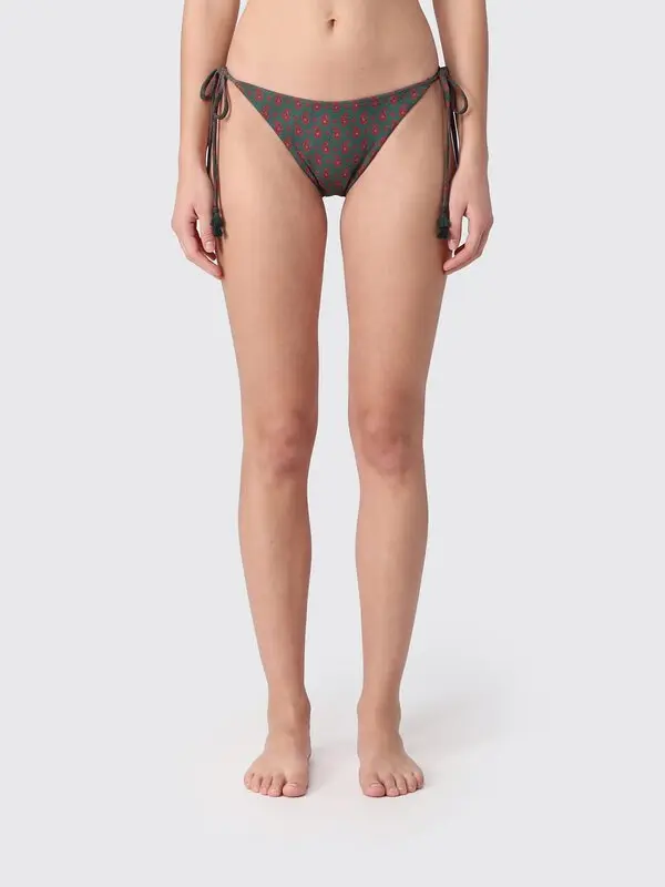 Johanna Ortiz Paisley Print Low-rise Recycled Fabric Bikini Bottoms - Nude