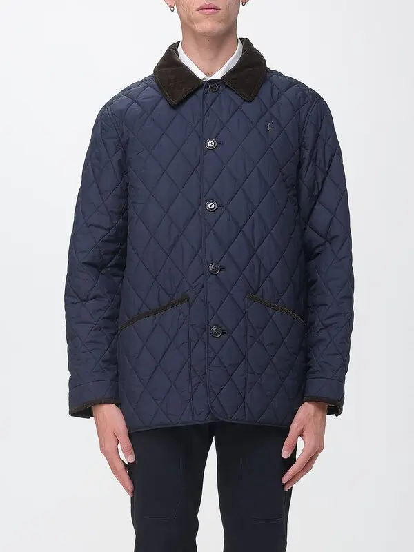 Polo Ralph Lauren Polyester Shirt Jacket With Velvet Collar