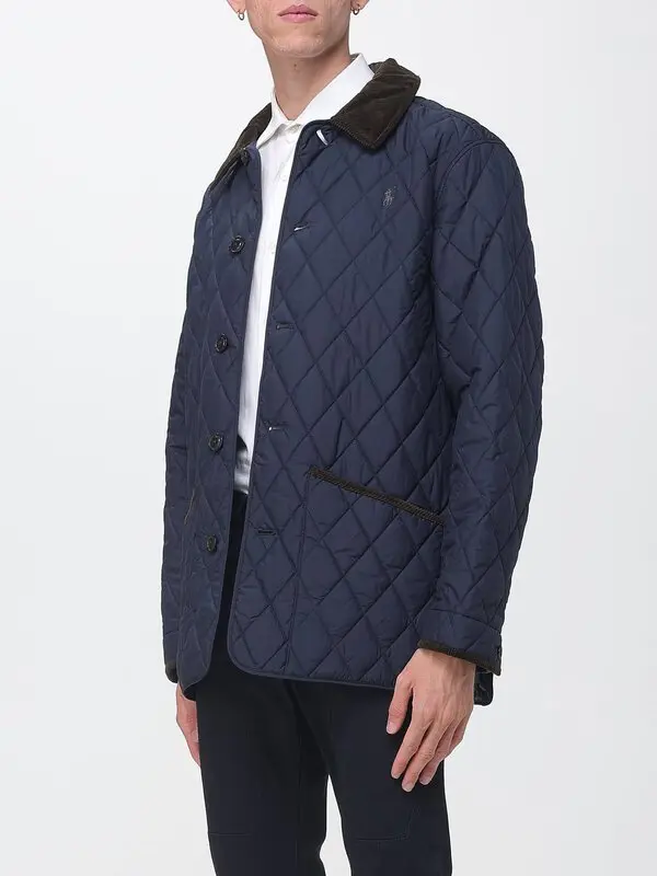 Polo Ralph Lauren Polyester Shirt Jacket With Velvet Collar