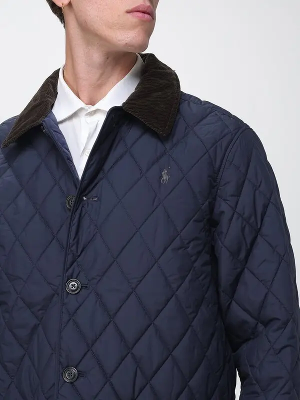 Polo Ralph Lauren Polyester Shirt Jacket With Velvet Collar