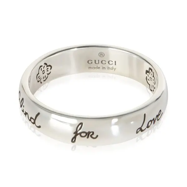 Gucci Sterling Silver Blind For Love Ring - Sterling_silver