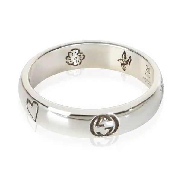 Gucci Sterling Silver Blind For Love Ring