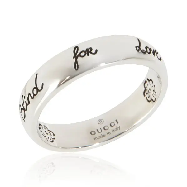 Gucci Sterling Silver Blind For Love Ring