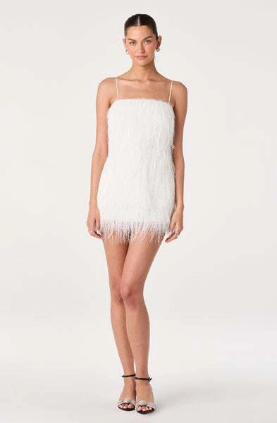 Astr The Label Miyisha Shaggy Fringe Mini Dress
