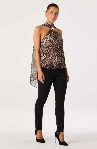 Astr The Label Benita Scarf Halter Top