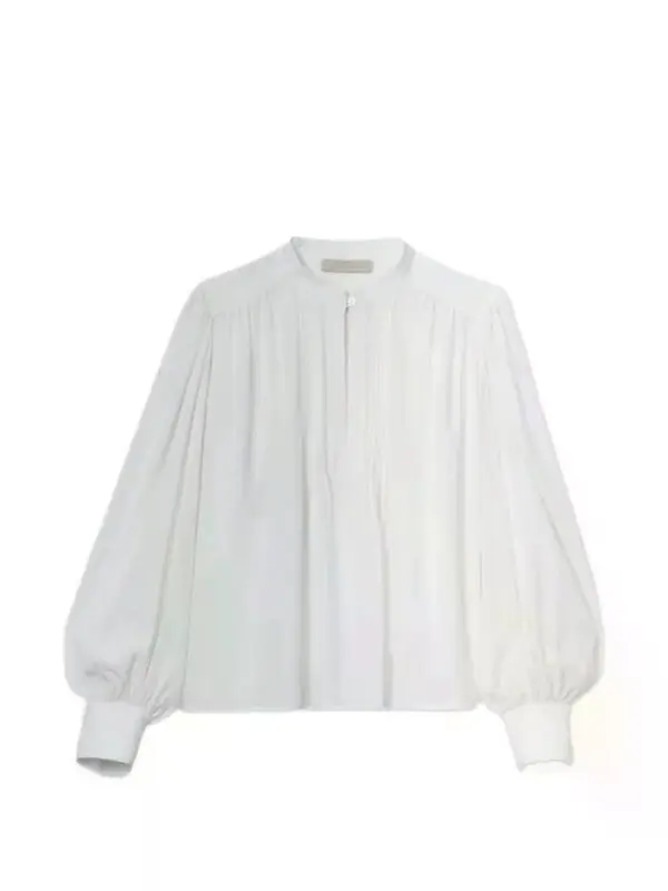 Vanessa Bruno Helene Pleated Puff-sleeve Blouse