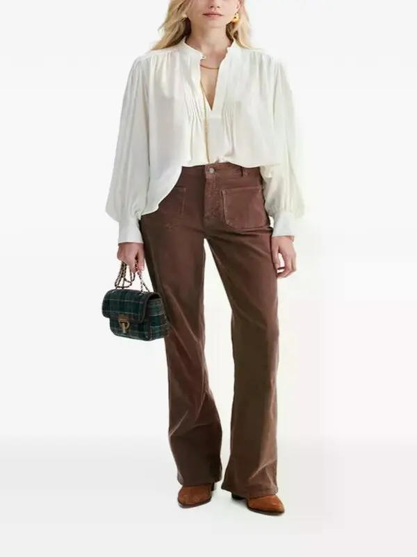 Vanessa Bruno Helene Pleated Puff-sleeve Blouse